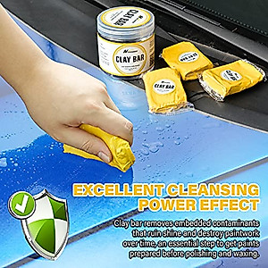 Car Clay Bar 4 Pack 400g, Premium Grade Clay Bars Detailing Magic Clay Bar Cleaner Auto Wash Bars with Washing and Adsorption Capacity for Car Wash Car Detailing Clean,RV, Bus,Glass Cleaning (4 Pack)