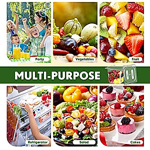 Didaey 16 Pcs Polycarbonate Clear Food Pan with Lid Bulk Stackable Food Pan Commercial Storage Pan Acrylic Food Storage Container Plastic Hotel Pan for Kitchen (1/6, 6'' Deep, 2 Quart)