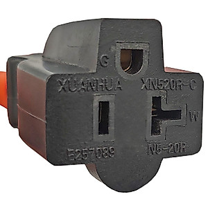 Fullsky FC-14552T Male 30A dryer plug 14-30P to 5-15R or 5-20R adapter 4 prong to 3 prong 20A output 125V