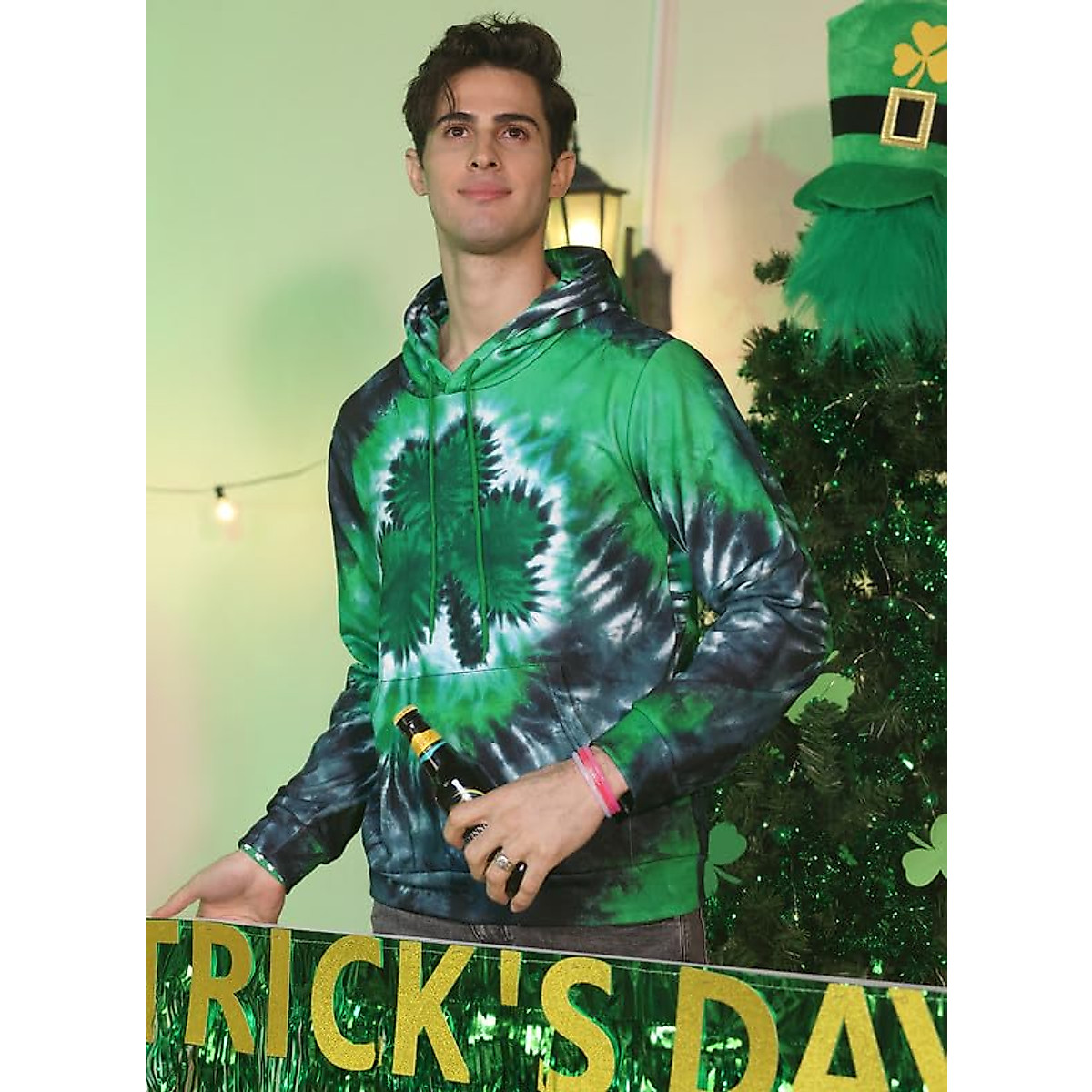 Arvilhill Irish St Patrick's Day Shamrock Funny Green Sweatshirt St Paddys Day Shirt XXL