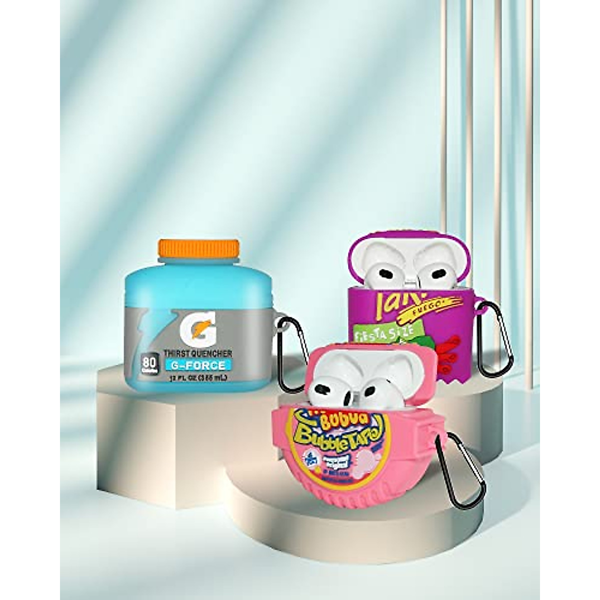 3Pack Funny Case for AirPods 3rd Generation Accessories Set 【for 2021 Released 3st Gen】 W/Takis Potato&Sport Water&Bubble Gum Air pods 3 Silicone Cover, Cute 3D Cartoon Food for AirPods 3rd Gen Case