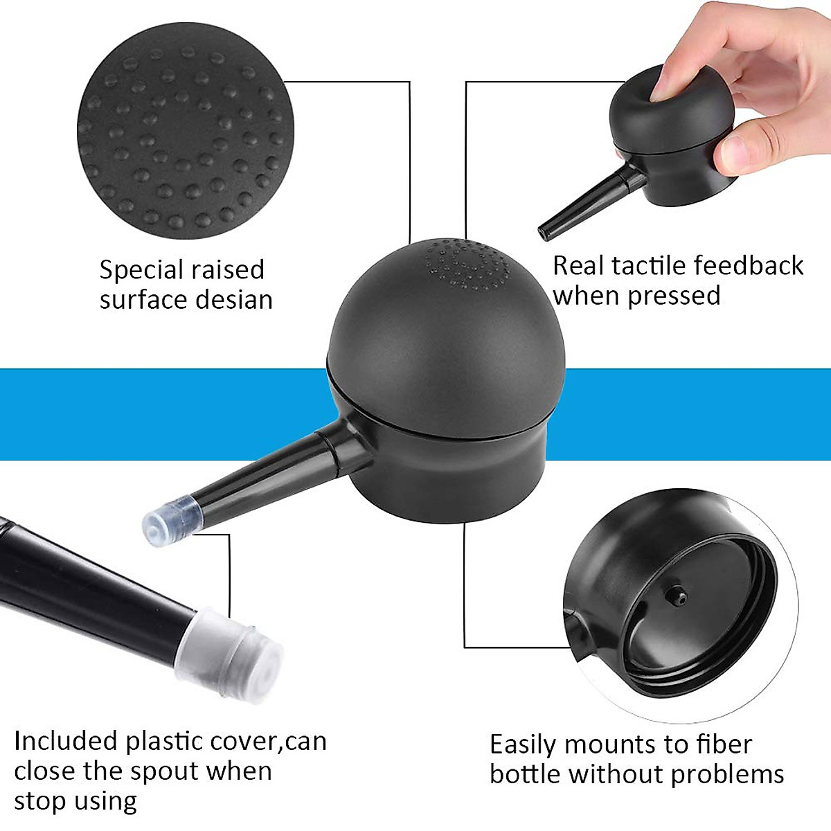 Hair Building Fibers,Hair Thickening Fibers Spray Pump 2-in-1 Kit Set,Thicker Fuller Hair in 15 Seconds-Instantly Conceals Hair Loss,Natural Formula Hair Thickener for Fine Hair for Women & Men​