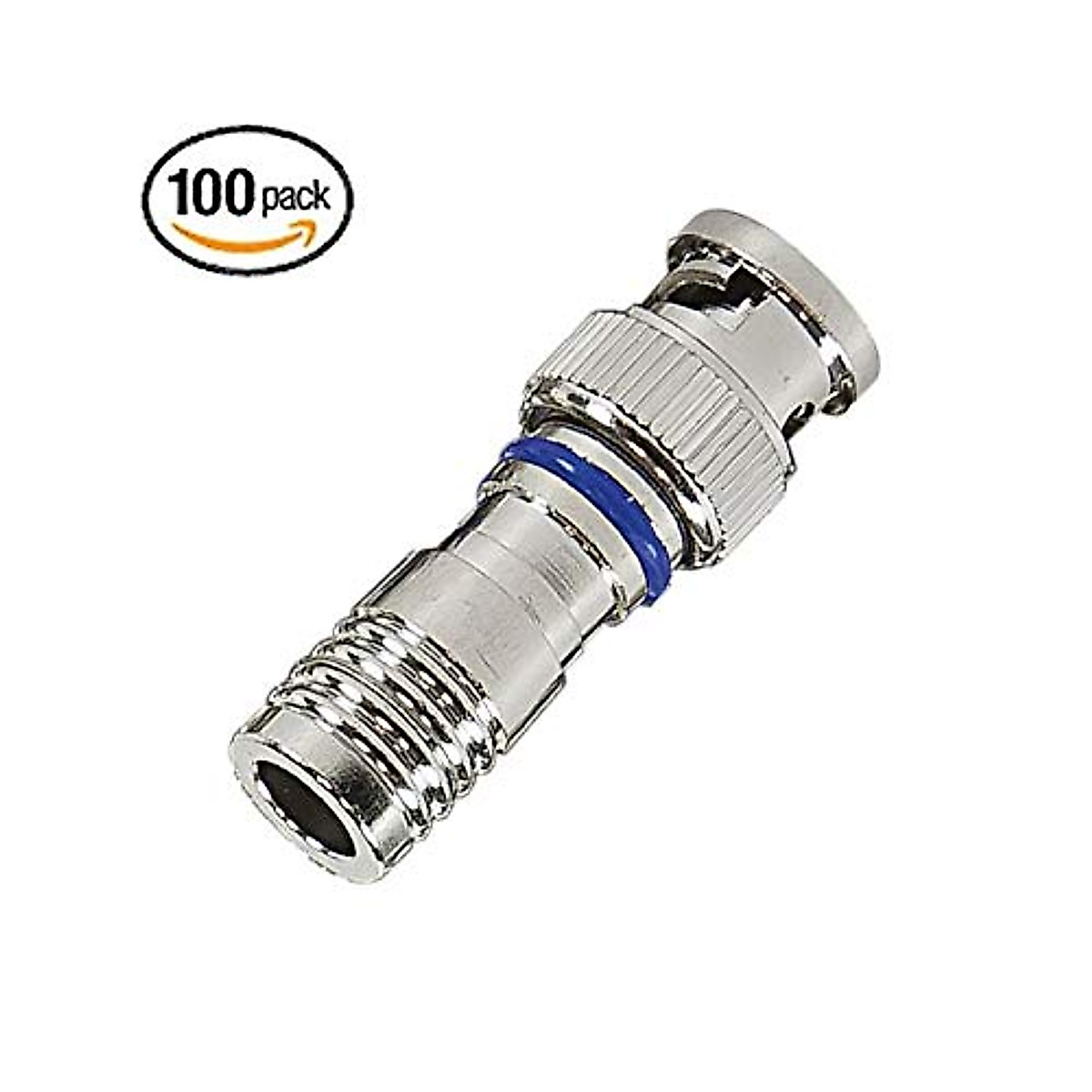 eSecure 100PCS CCTV Male BNC Compression Connector RG59 Coax Cable Adapter for Security Camera