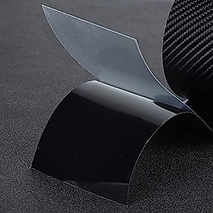 Protective Film for Cars, Carbon Fiber Protective Film Car Door Edge Guard Anti-Scratch Sticker Black(7CM*3M)