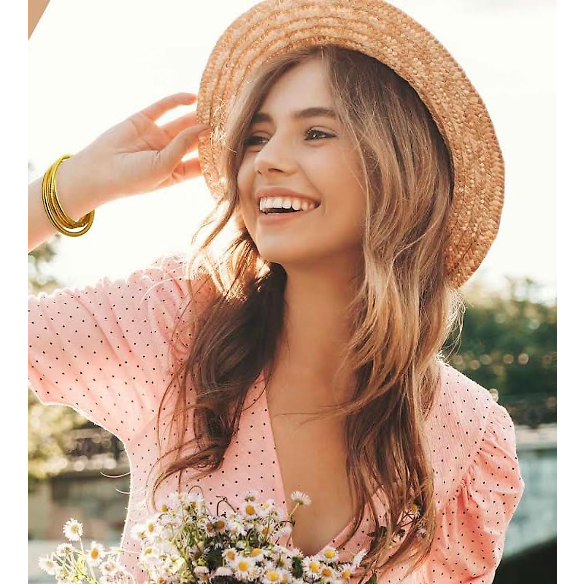 EMME EVERYDAY RAIN or SHINE INTERLOCKING BRACELETS THAI (DARKGOLD, MED)