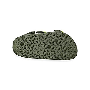 OshKosh B'Gosh Boy's Rivar Sandal, Olive/Lime, 7 Toddler