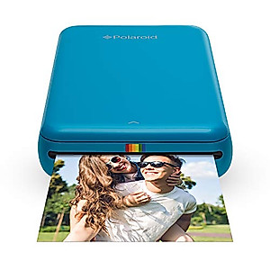 Zink Polaroid ZIP Wireless Mobile Photo Mini Printer (Blue) Compatible w/ iOS & Android, NFC & Bluetooth Devices