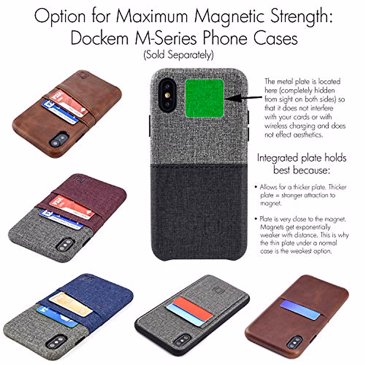 Dockem VentPro Magno Mount 3.0 Series: Magnetic Car Mount for Vents with Custom Metal Plates, Magnet Head, and Swivel Ball Socket