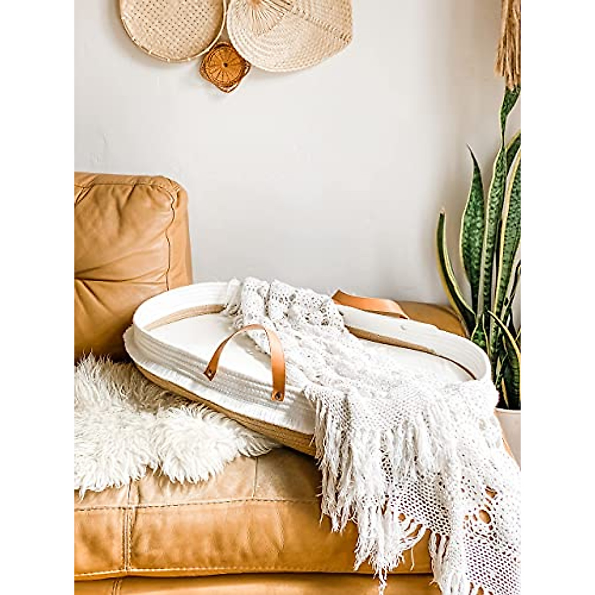 Coastfully Yours Baby Changing Basket and Diaper Caddy Set