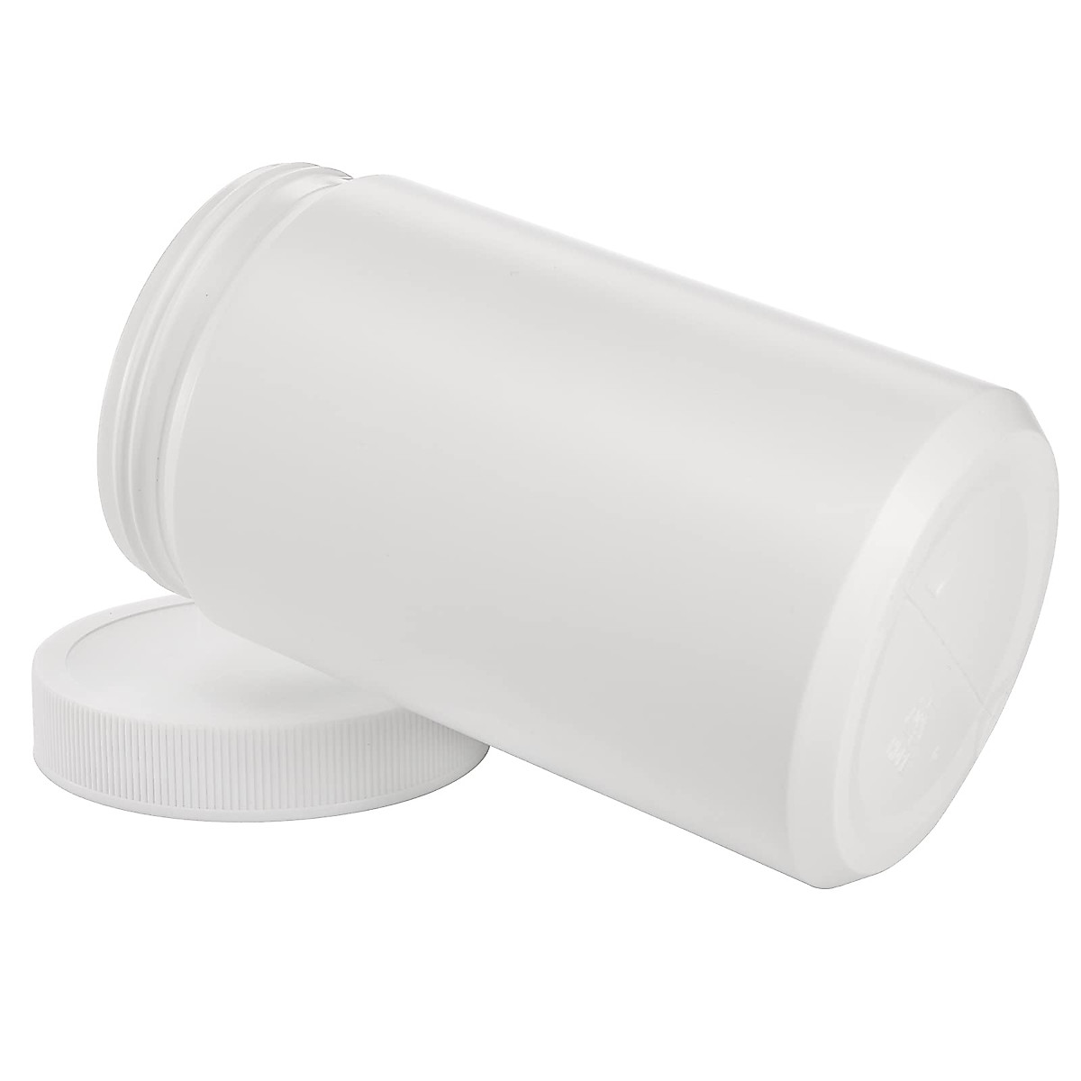 DEAYOU 6 Pack 33 Oz Plastic Mason Jars, 1 Quart Ice Cream Containers with Screw Top Lid, Plastic Freezer Jar Reusable Storage Food Canister for Yogurt, Soup, Hot or Cold Food, Salad, Butter (White)