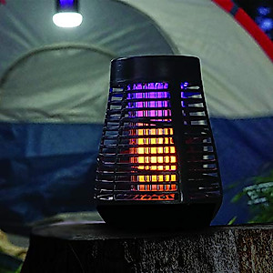 PIC Portable Solar Insect Killer Torch (FLPT), Bug Zapper and Flame Accent Light, Kills Bugs on Contact