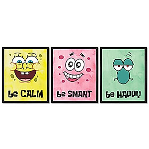 Posters for Boys Room Decor - Kids Bathroom Decor, Kids Room Decor for Boys, 8x10 Inches Set of 3 UNFRAMED by GROUP DMR