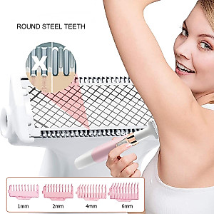 Electric Razor Facial Hair Removal for Women, Eyebrow Razor Nose Hair Trimmer Set, Painless Face Hair Body Use Bikini Trimmer Shaver, Multifunction Rechargeable and Waterproof