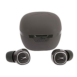 Altec Lansing NanoPods - Truly Wireless Earbuds with Charging Case, TWS Waterproof Bluetooth Earbuds with Touch Controls for Travel, Sports, Running, Working (Charcoal Grey)