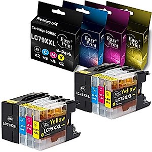 EASYPRINT Compatible (2xBCMY, 2SET) LC79XXL Ink Cartridges Replacement for HY LC79xl Used for Brother MFC-J6510DW MFC-J6710DW MFC-J6910DW MFC-J5910CDW MFC-J6710CDW MFC-J6910CDW MFC-J5910DW, (8-Pack)