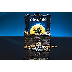 Pandasaurus Games Silver and Gold Card Game | Flip and Write Strategy Game | Fun Treasure Hunt Adventure Game for Adults and Kids | Ages 8+ | 2-4 Players | Average Playtime 20 Minutes | Made