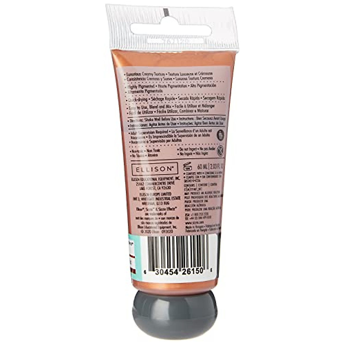 Sizzix Effectz Creamy Metallic Acrylic Paint Rose Gold 60ml, 664562
