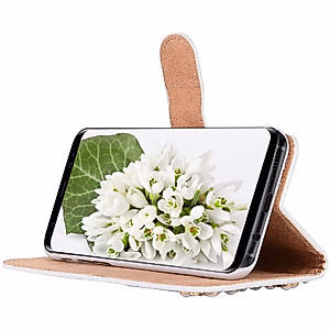 Shinyzone Compatible with Samsung Galaxy A23 5G/4G Bling Wallet Case for Woman Stylish Diamond PU Leather Flip Folio Stand Case with Card Holder,3D Sparkle Crystal Bowknot Magnetic Buckle