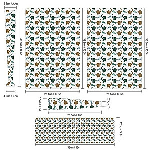 Pattern with Elephants Full Protective Skin Cover Design Wrap Decal Sticker Compatible with PS5 Digital Edition Console and Controller