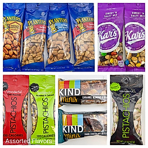 Birthday Snack Pack Gift Box Basket - Bundle of 44 Great Gifts - 8 Jerky, 9 Nuts / Trail Mix, 8 Bars, 13 Crunchy Salty Snacks, 6 Sweet Treats - Send Your Happy Birthday Wishes Today - Great for Dad, Husband, Coworker, Neighbor, Friend, Grandpa, Cousin, Un