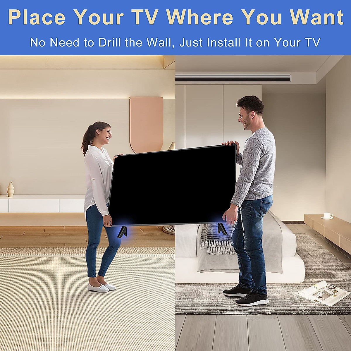 TV Legs for 40" 43" TCL Roku TV Stand Legs, Base Stand for TCL TV Stand 40S355 40S325 40S303 40S305 43S455 43S425 43S423 43S515 43S325 43S305 43S431 with Screws Set & Instructions, Easy to Install