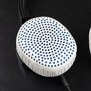 SOULWIT Earpads Replacement for Skullcandy Riff, Riff2 Wired/Wireless On-Ear Headphones, Ear Pads Cushions with Softer Leather, Noise Isolation Foam (White)