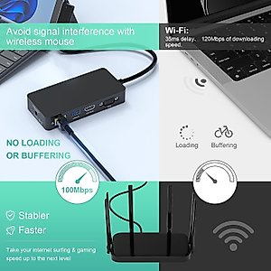 MTAKYI Surface Dock Triple Display with Power Supply, 12 in 1 Surface Pro Docking Station Dual 4K HDMI+VGA for Surface Pro 9/8/X/7/6/5/4/3, Surface Laptop go/5/4/3/2/1 USB C Splitter