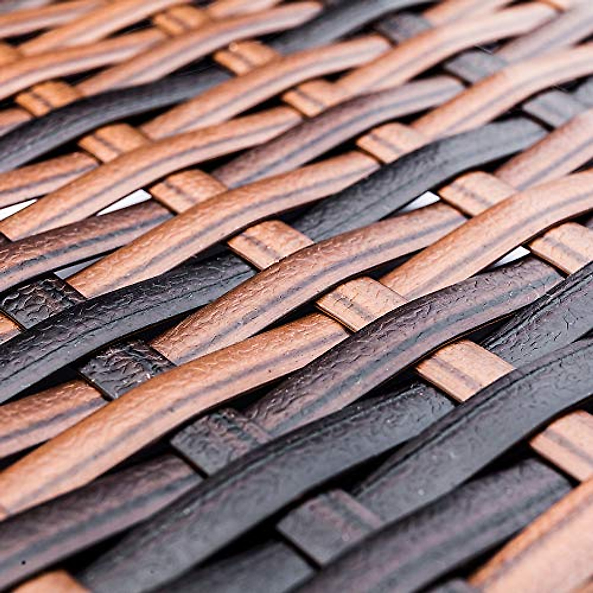 7 Pieces Patio Furniture Sets All-Weather Outdoor Sectional Sofa Manual Weaving Wicker Rattan Patio Conversation Set with Cushion and Glass Table (Beige)