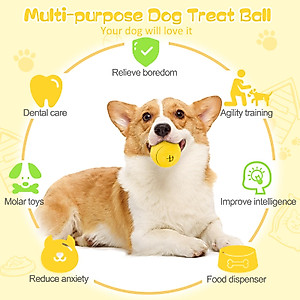 Dog Puzzle Toy 2 Pack, HIPPIH Interactive Dog Toys for Treat Dispensing, Durable Puppy Toys for Teething Small Dogs, Dog Treat Ball for Teeth / Slow Feeder/ IQ Training/ Playing