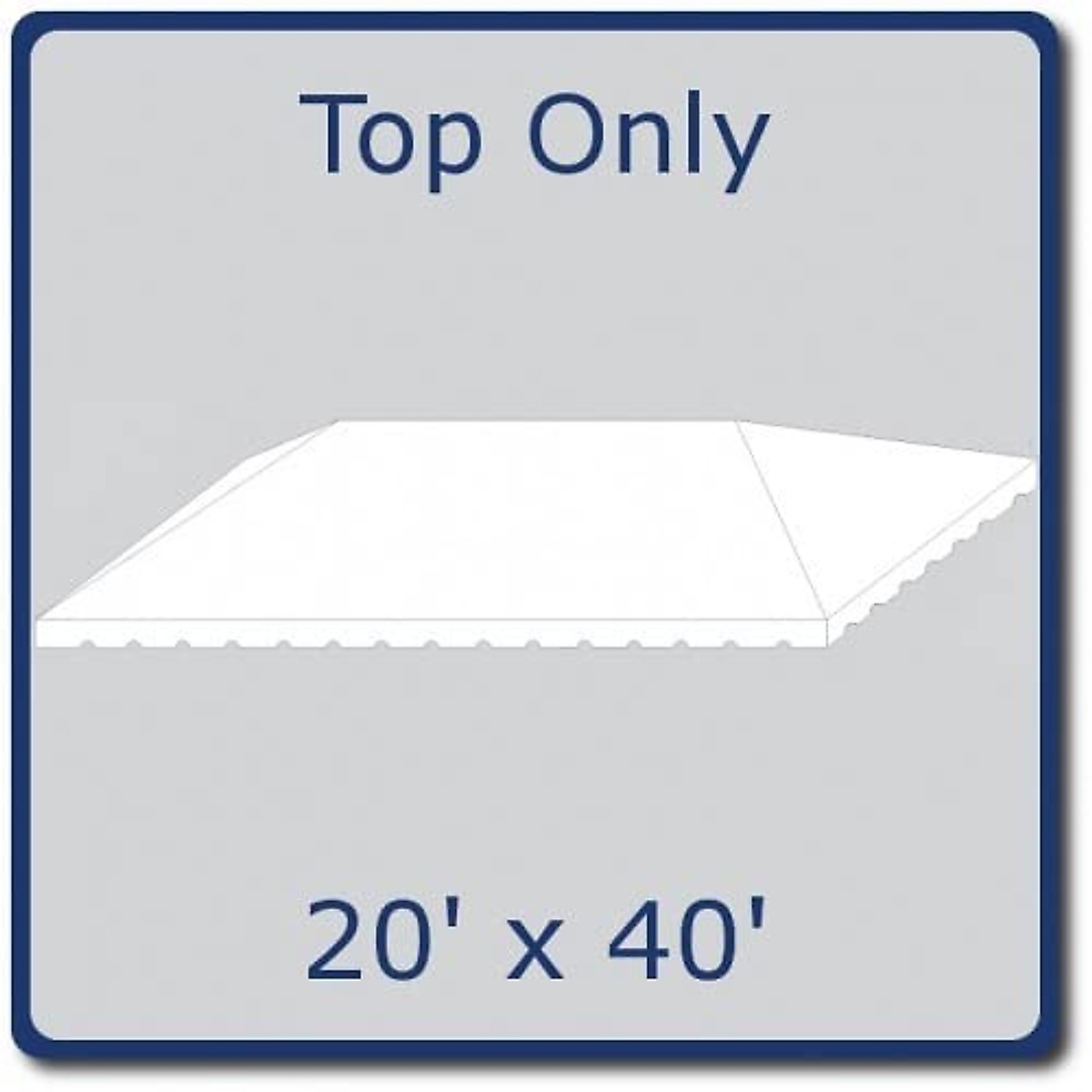 TentandTable 20-Foot x 40-Foot Tent Top | for West Coast Frames | 16oz Block-Out Premium Vinyl | White | Indoor/Outdoor | for Parties, Weddings, and Events | Commercial and Residential Use