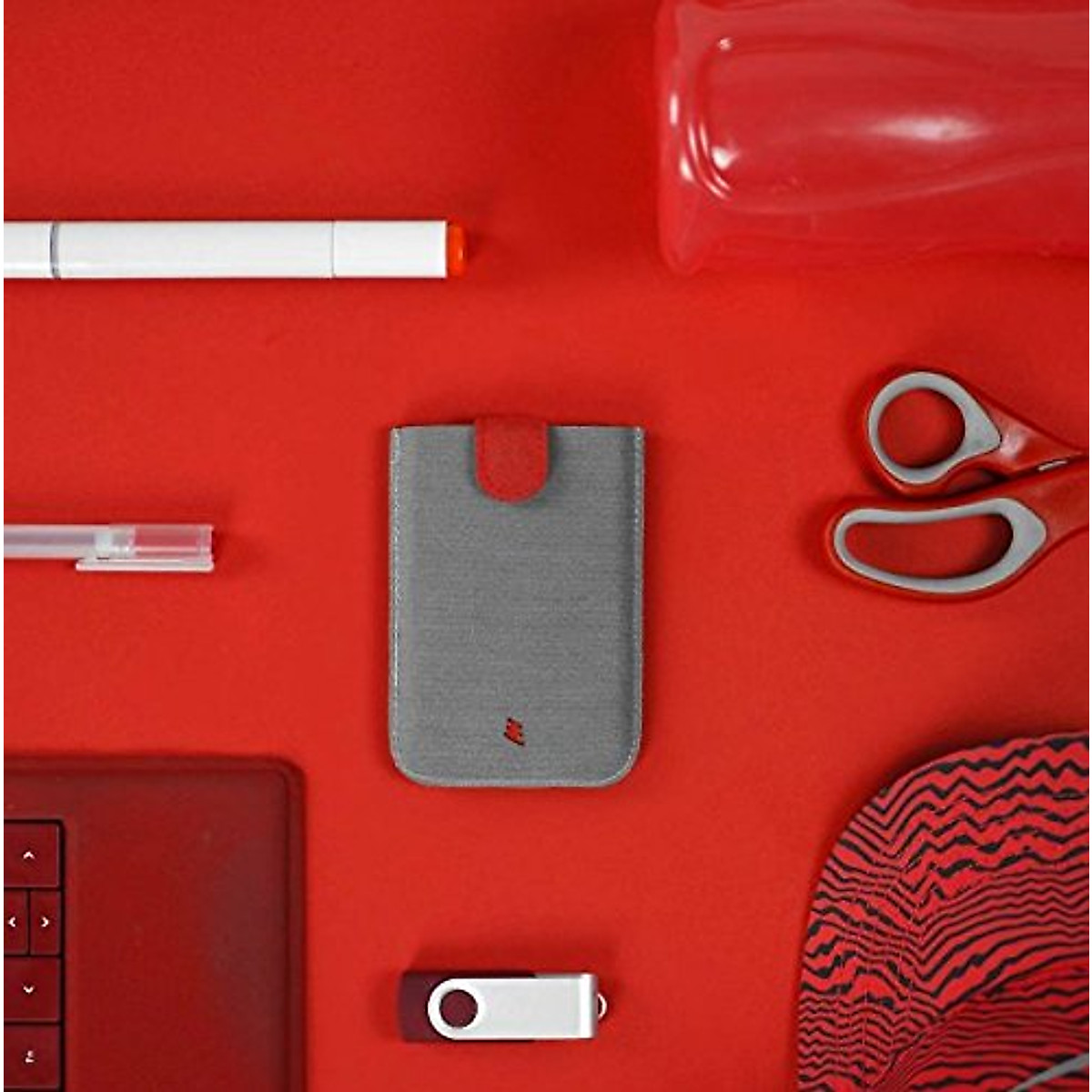 DesignNest DAX wallet, Cascading pull-tab wallet, Slim wallet, Hold upto 6 cards, small wallet, Card holder, Purse (PurpleGrey, Polyester)