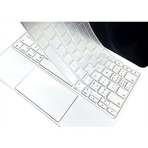Ultra Thin TPU Keyboard Cover Protector Skin Compatible for 2022 10.9 inch iPad(10th Generation) Magic Keyboard Model A2695 & 2024 iPad Pro 11 inch M4 Chip A2836/A2837 Magic Keyboard (Clear)