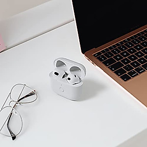 CIVPOWER Newest Charging Case Replacement Compatible with Air Pods 3rd Generation, Wireless Air Pods 3 Charger Case with Pairing Sync Button Without Earbuds, White