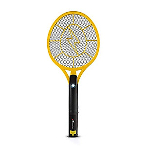Beastron Bug Zapper Electric Fly 3000V USB Rechargeable, Mosquito Racquet Killer Racket with LED Light & 2 Layer Mesh (Large Size), yellow