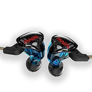 FAAEAL Earphones FMS Armature Dual Driver in-Ear Wired Headphones Detachable HiFi 1DD 1BA Bass Audio Monitors Noise Isolating Music Sports Earbuds Headset