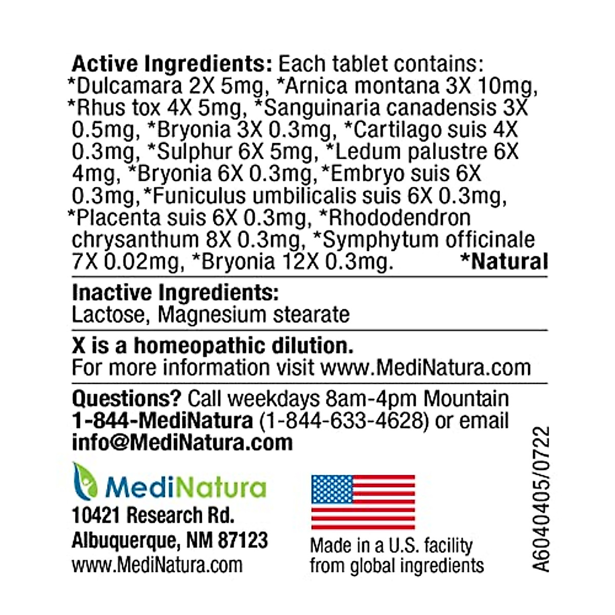 MediNatura T-Relief Pet Arthritis Relief Arnica +12 Powerful Natural Homeopathic Medicines Help Ease Hip & Joint Pain Soreness & Stiffness for Dog & Cat - 90 Tablets