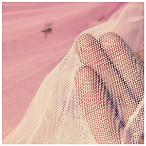 NYDECOR Mosquito Net Canopy Bed Curtains Dome Princess Stars Bed Reading Tent for Girls Kids Single Twin Full Queen Size Bed, Room Decor(Pink)