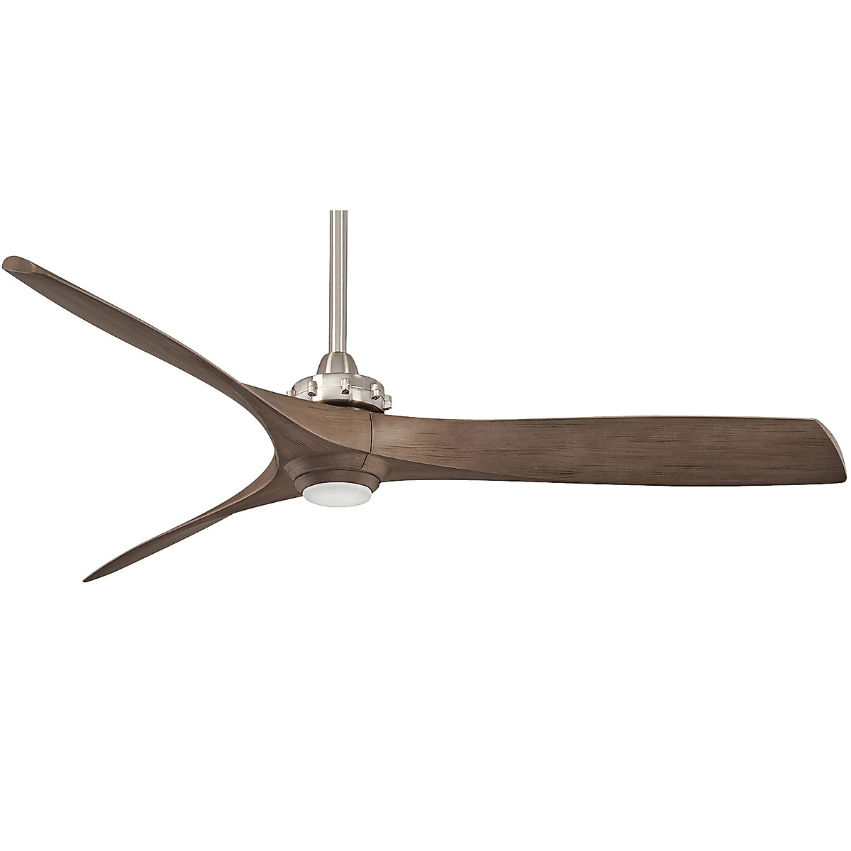 MINKA-AIRE F853L-BN/AMP Aviation 60 Inch Ceiling Fan with LED Light and DC Motor in Brushed Nickel Finish and Ash Maple Blades