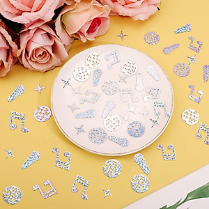 240 Pcs Disco Table Confetti, Glitter Table Confetti Disco Party Decorations Disco Ball Musical Note Microphone Star Confetti for Disco Theme Birthday Party