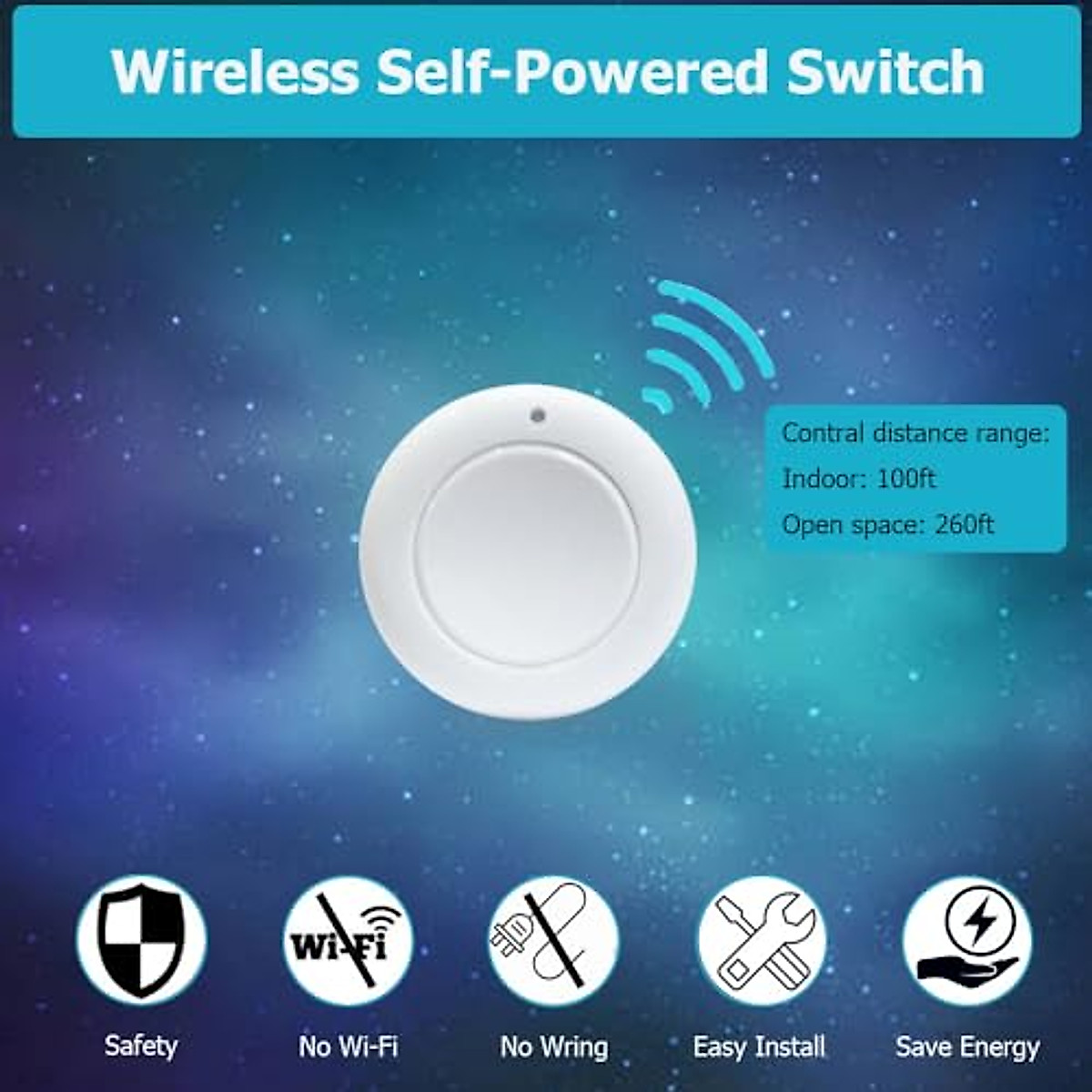 Disposal Sink Top Switch, Garbage Disposal Wireless Switch - Remote control-No Drilling on Sink Top - No Wiring-Stick On Sink Top/Counter Top for Waste Disposer