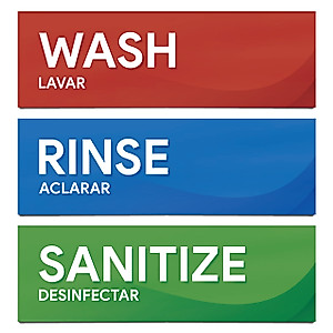 Hand Wash Only & Wash Rinse Sanitize Sticker Bundle