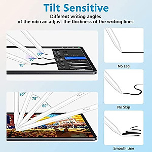 Stylus Pen for iPad 2023-2018, Active Pencil for Apple iPad 10th/9th Gen with 4X Fast Charging & Palm Rejection, iPad Pen for iPad 8/7/6th, iPad Air 5/4/3rd, iPad Pro 11/12.9inch & iPad Mini 5/6th