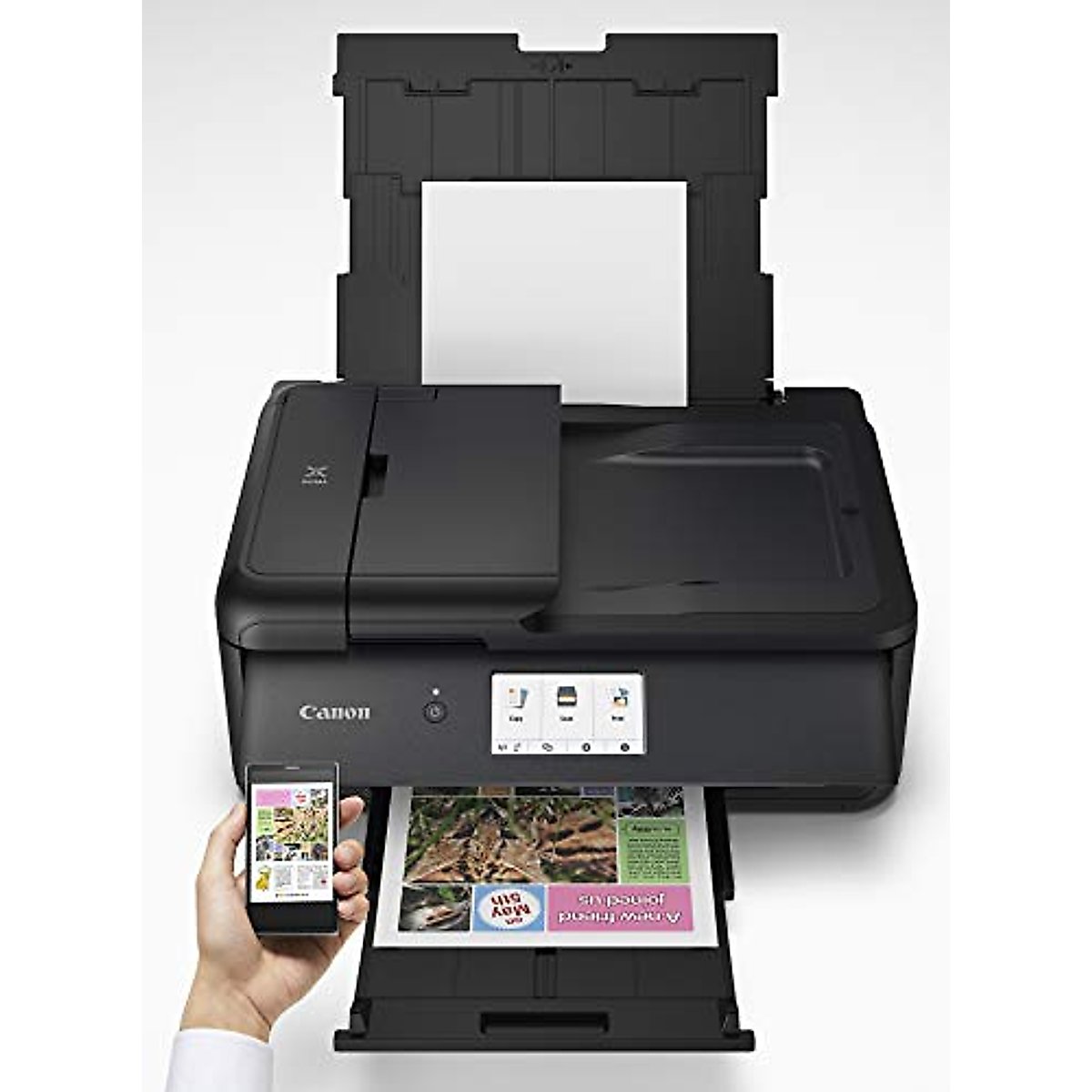 Canon PIXMA TS9520 All In one Wireless Printer Home or Office| Scanner | Copier | Mobile Printing with AirPrint and Google Cloud Print, Black, Works with Alexa, One Size