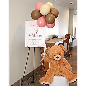 Boho Balloons Pink Blush Balloons, 62Pcs 12Inch Blush Pink Brown White Balloons For Girls Baby Shower Garden Tea Party Bachelorette Birthday Wedding Decorations