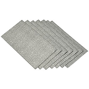 Caspari Jute Paper Linen Guest Towels in Charcoal, Pack of 12, (9762GG)