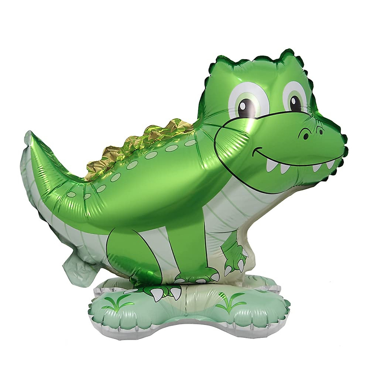 Selfstand 3D Animal Fox Koala Lion Elephant Panda Cow Rabbit dinosaur Triceratops Stegosaurus Baby shower Ball Foil Balloons Birthday Party Baby Shower Decorations Kids Toys (Base Crocodile)