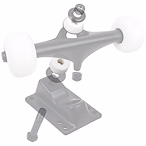 Dime Bag Skateboard Bushings (for 2 Trucks) + Red Riser Pads and 1" Phillips Hardware (95A White)