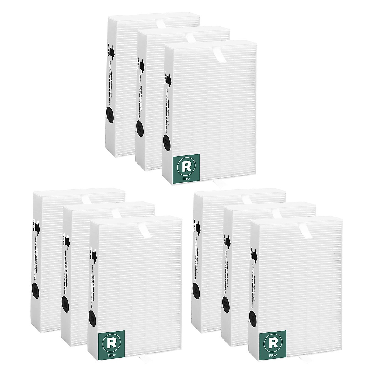 HPA300 HEPA Filter R Replacement for Honeywell HPA300 HPA200 HPA100 HPA090 Series Air Purifier, Compatible with HRF-R3 & HRF-R2 & HRF-R1, 9-Pack