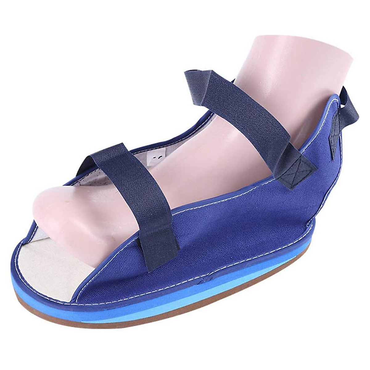 MILISTEN Post Shoe Adjustable Medical Walking Boot Post Injury Foot Cast Toe Orthopedic Support Brace for Broken Bone Fracture Blue Size M