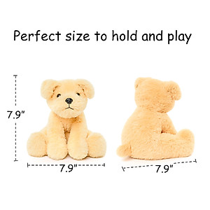 WEIGEDU Labs Labrador Golden Retrievers Dog Puppy Stuffed Animals Plush Toys for Kids Boys Girls Birthday Bedtime Gifts, 7.9" Golden Yellow